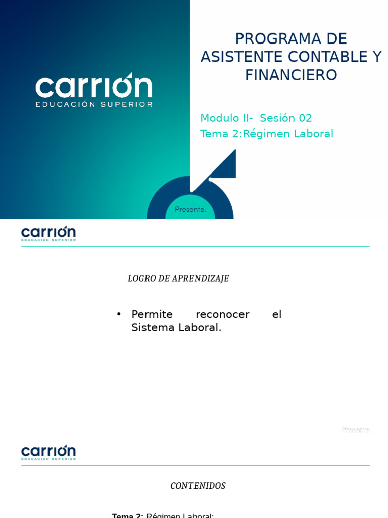 Modulo 2-Tema 2-Regimen Laboral 1 | PDF | Derecho laboral | Salario