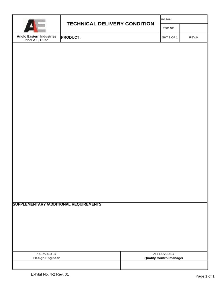 Technical Delivery Conditions | PDF