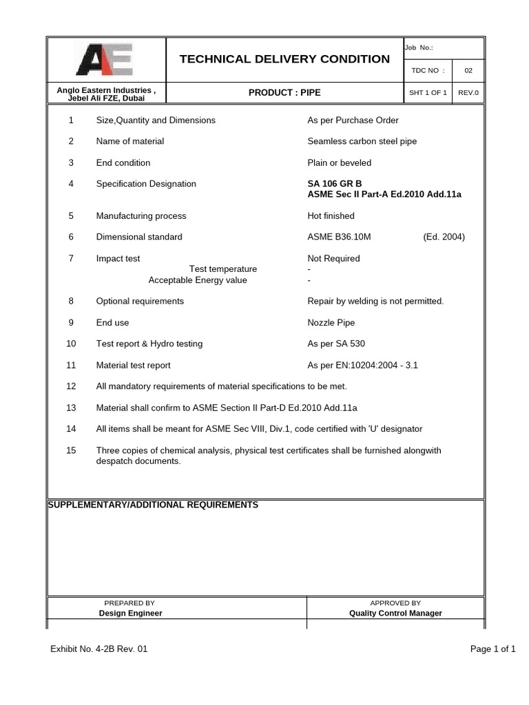 4-2B Technical Delivery Condition | PDF