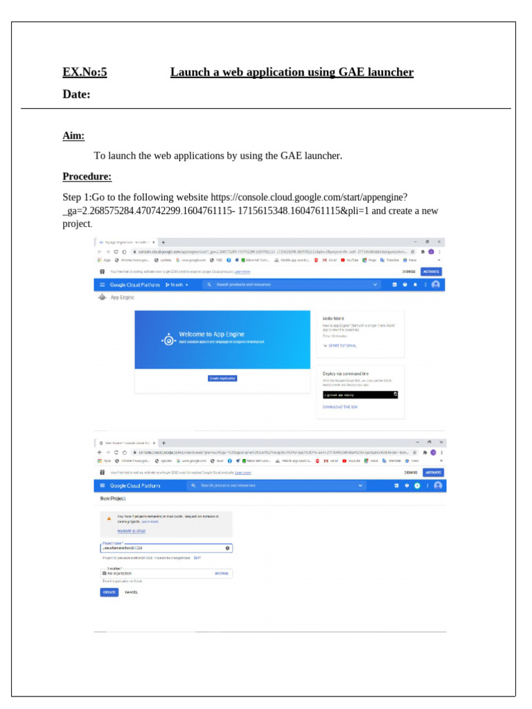 Launch Web App with GAE Launcher | PDF