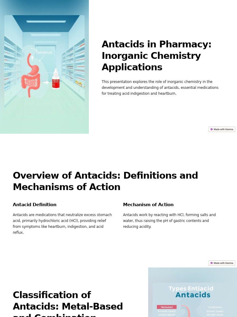 Antacids: Inorganic Chemistry Insights | PDF | Chemical Substances ...