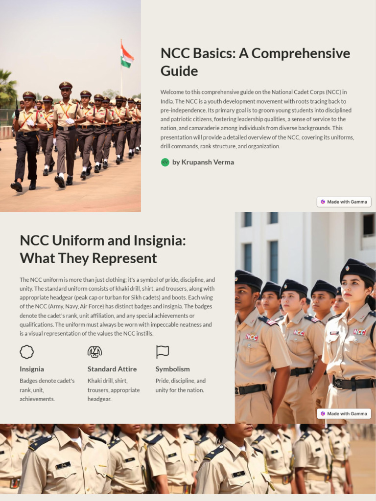 NCC Cadet Duties and Structure Overview | PDF | Corporal