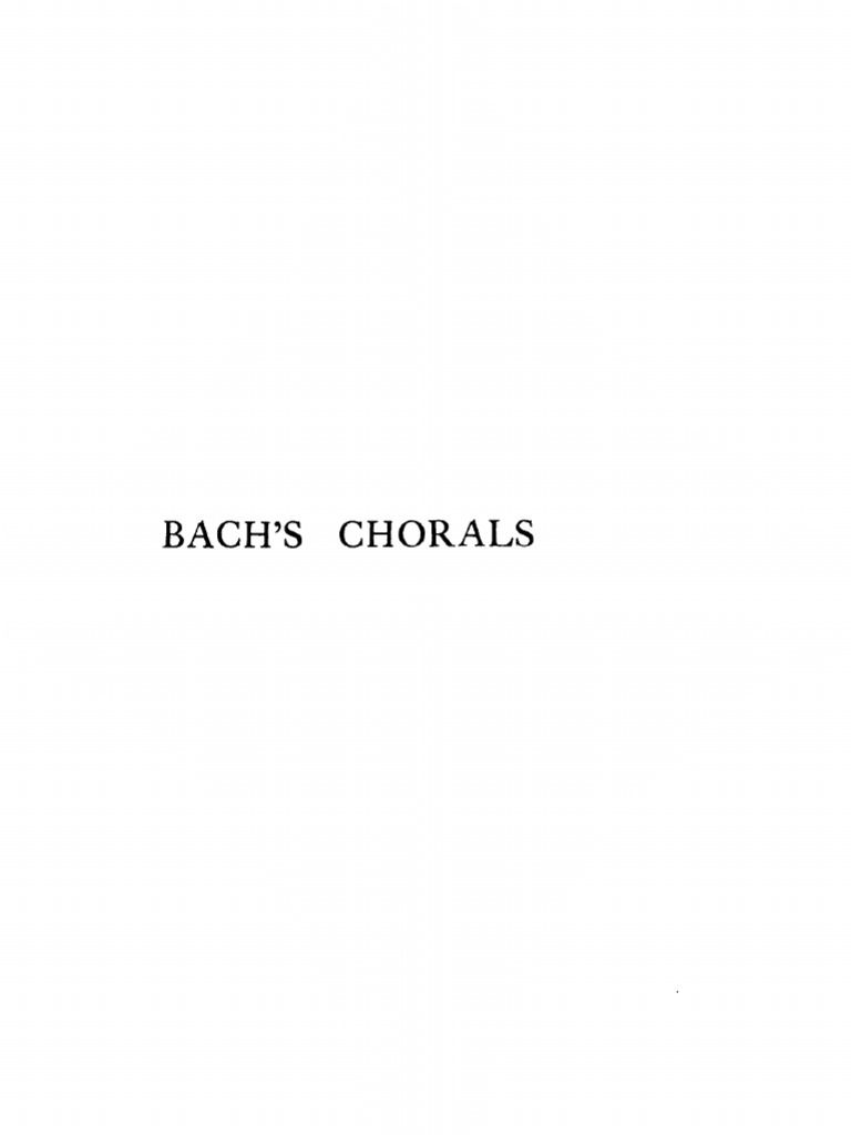 PDF Bach Chorales 1 | PDF | Bach Cantata | Johann Sebastian Bach