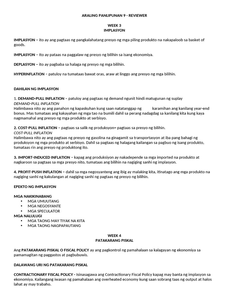 Arpan 9 Reviewer 3RD Quarter | PDF