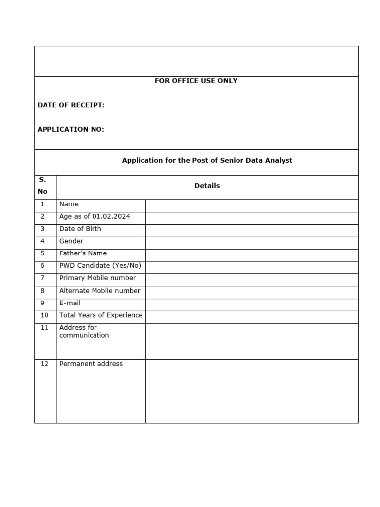 SDA_Application_Form | PDF