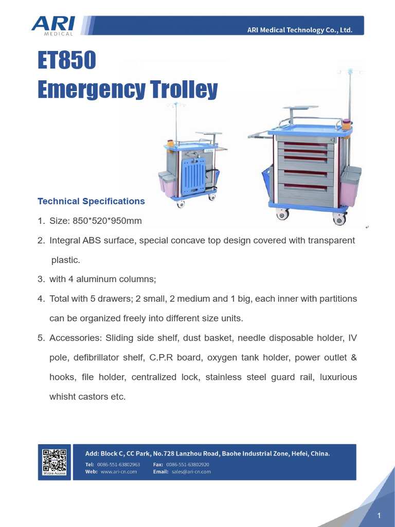 ET850 Emergency Trolley | PDF
