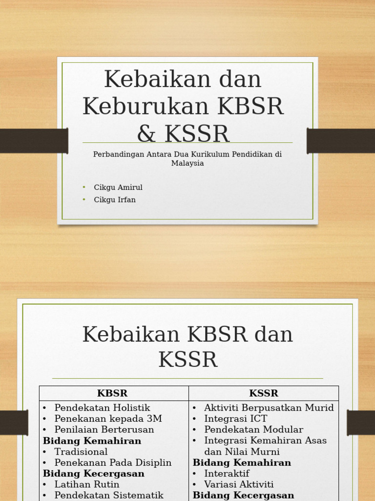 Kebaikan Dan Keburukan KBSR KSSR | PDF