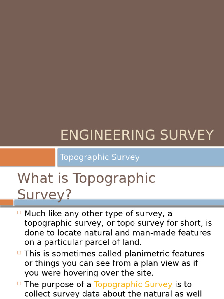Understanding Topographic Surveys | PDF | Surveying | Contour Line