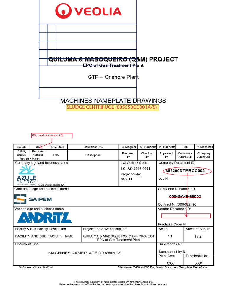 2 362200DTMRCC002 00. Machines Nameplate Drawings RTN2A | PDF ...