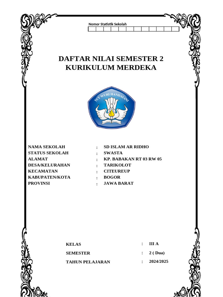 Daftar Nilai Kurmer Iiia | PDF