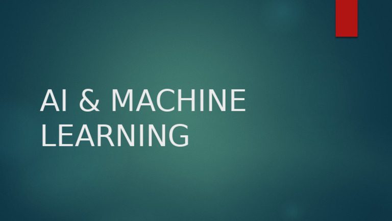Ai & Machine Learning | PDF