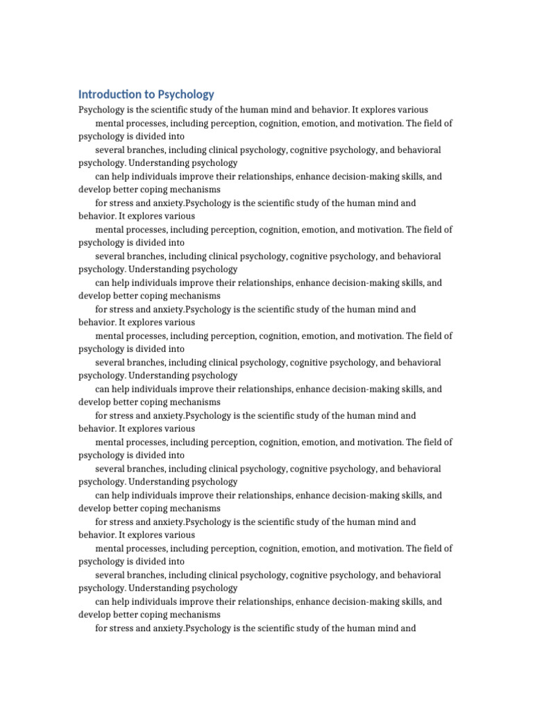 Introduction_to_Psychology (1) | PDF | Psychology | Mind