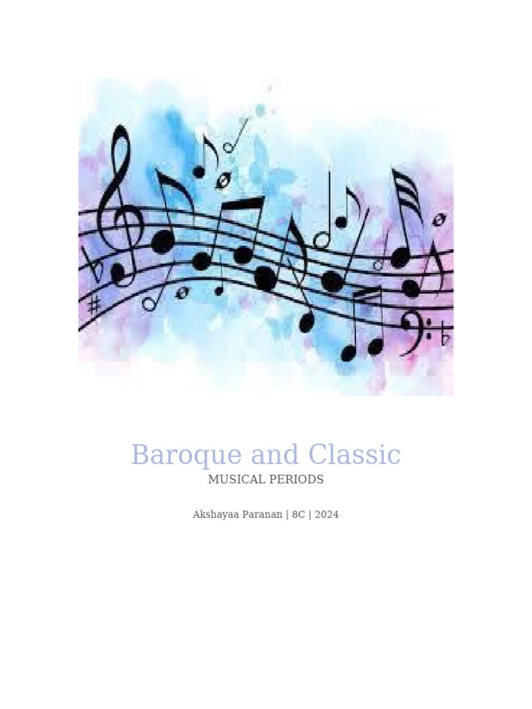 Baroque and Classical Music Overview | PDF | Classical Period (Music ...