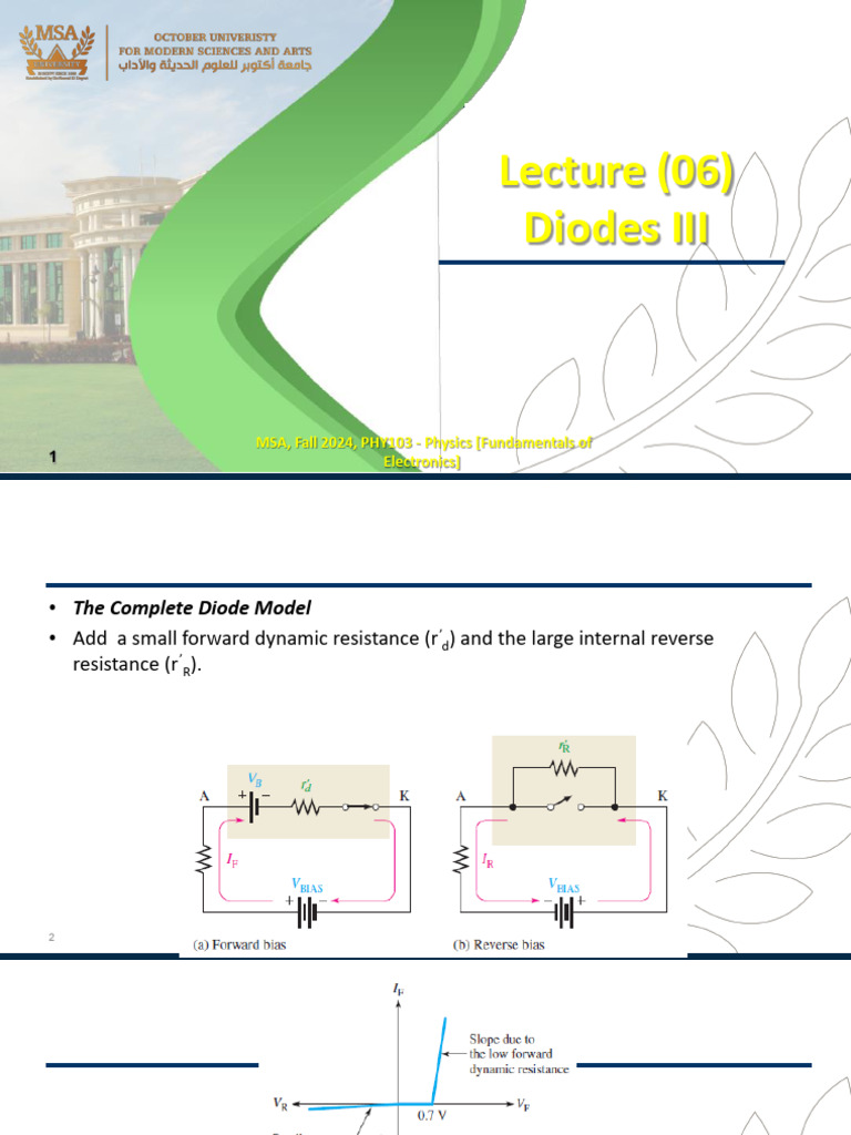 Diode Models and Rectifiers Guide | PDF | Rectifier | Power Supply