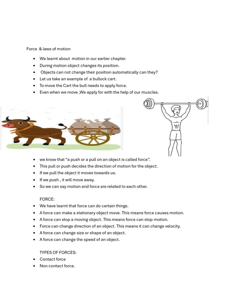 Understanding Force and Motion Laws | PDF | Force | Inertia