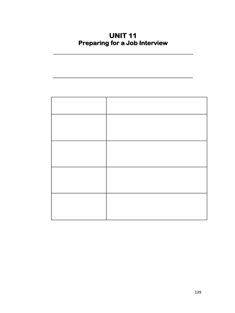 unit 9 job interview (r) | PDF | Job Interview