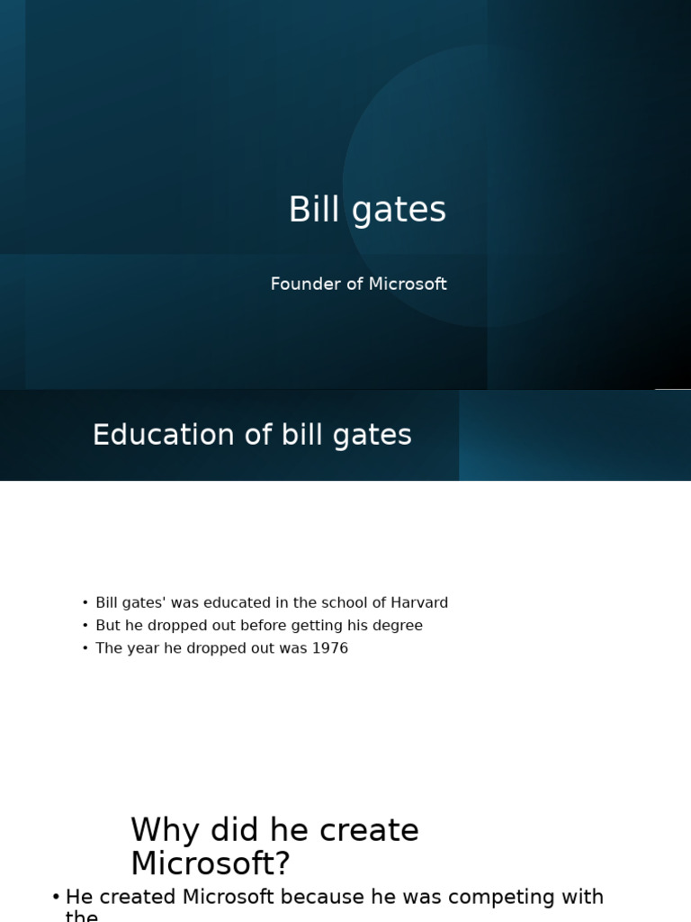 Bill Gates: Microsoft Founder Overview | PDF
