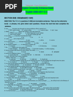 English Remedial Exam | PDF | Language Arts & Discipline | Art