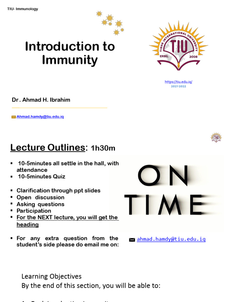 Immunology Lec 1 Pharmacy | PDF | Immune System | Lymphatic System