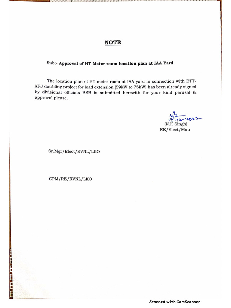 Load Extension HT Metering Room IAA Yard | PDF