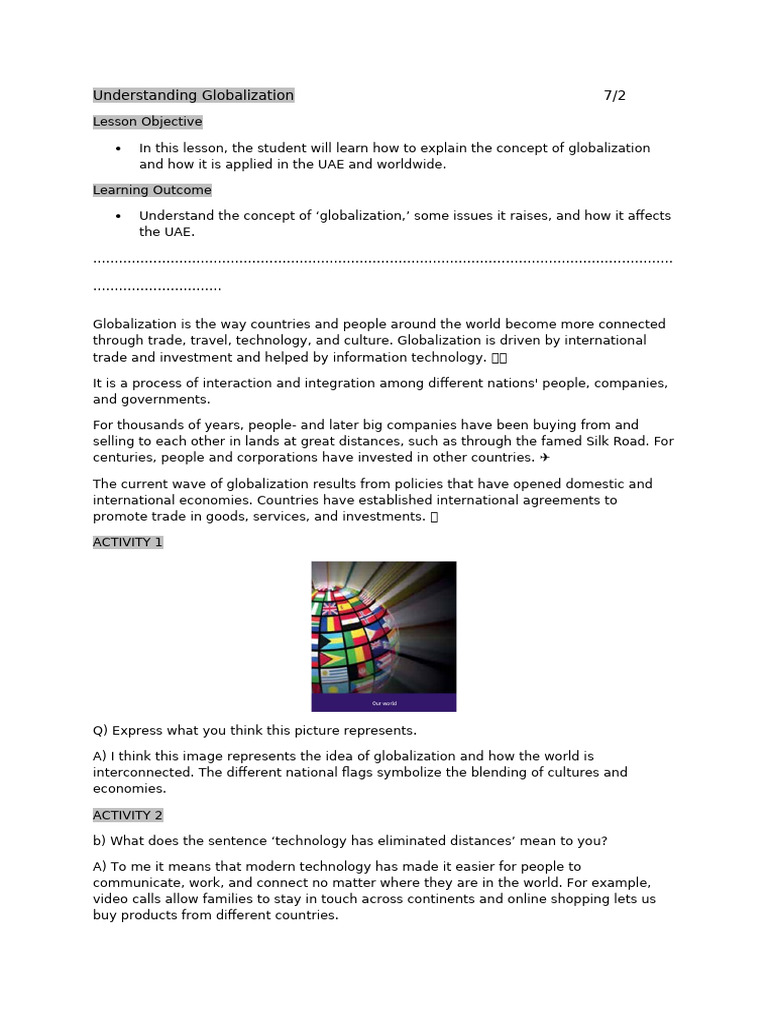 Understanding Globalization | PDF | Globalization | Natural Environment