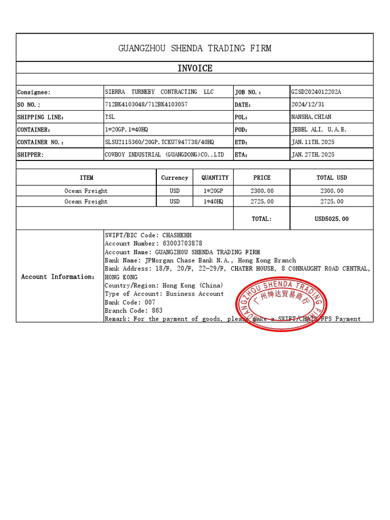 TSL Jebel Ali, U.A.E. | PDF