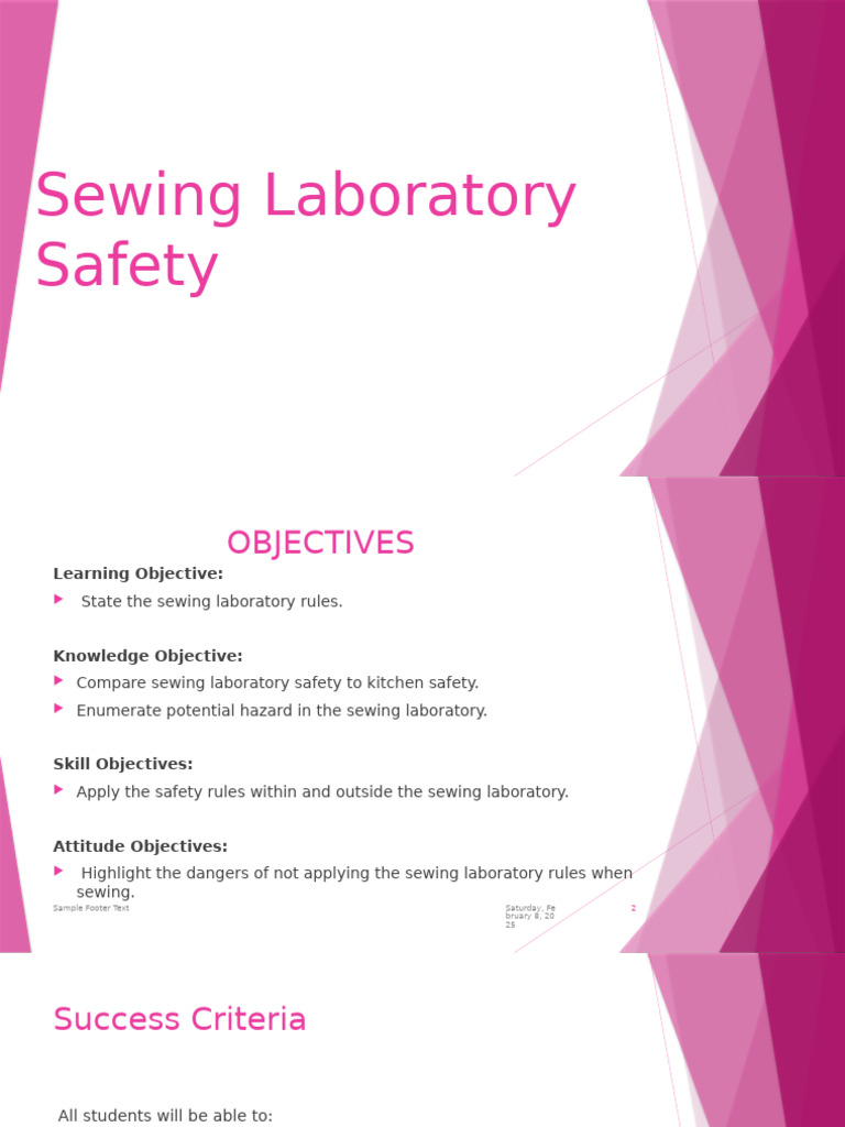 Sewing Laboratory Safety | PDF | Laboratories | Scissors
