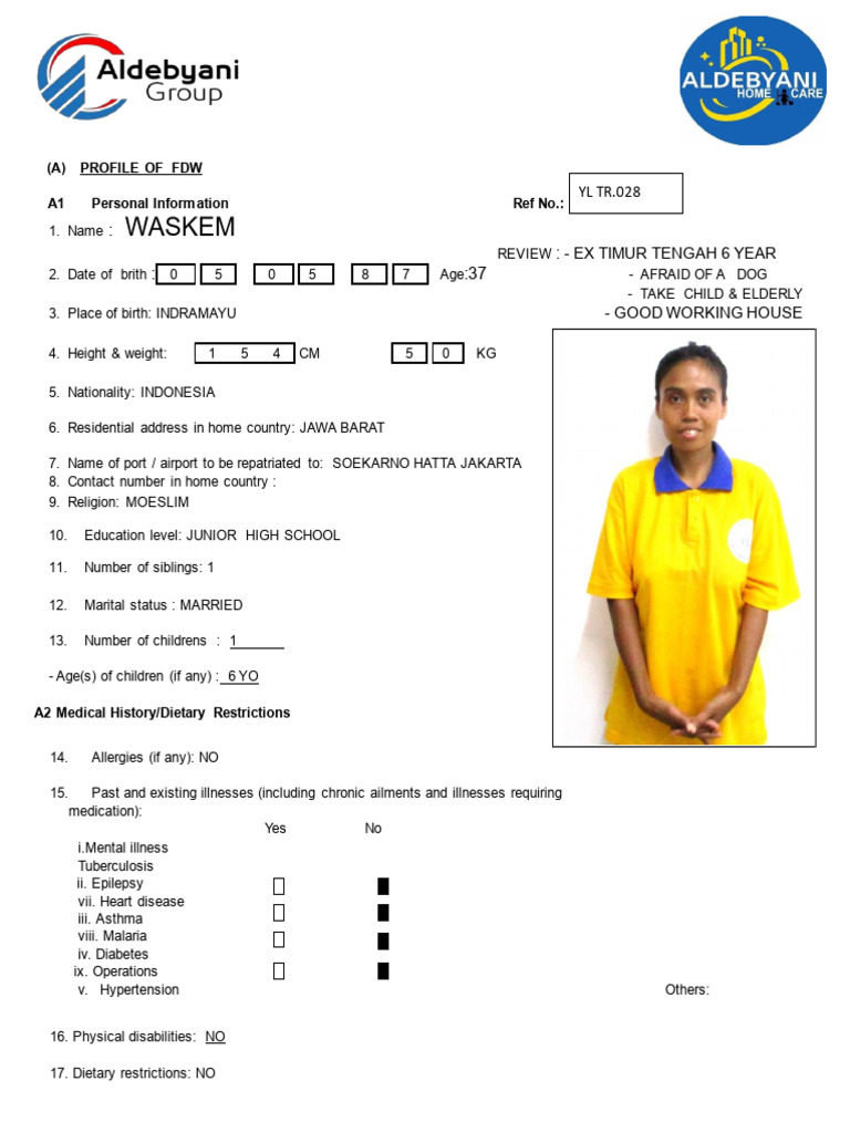 Yl Tr.028 Waskem (Mami Fth) معدل | PDF | Diseases And Disorders | Health Care