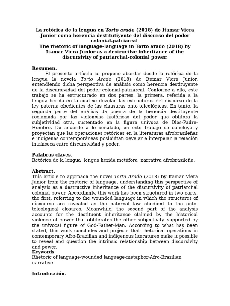 1087-Texto Del Artículo-5603-1-2-20240529 | PDF | Narración | Esclavitud