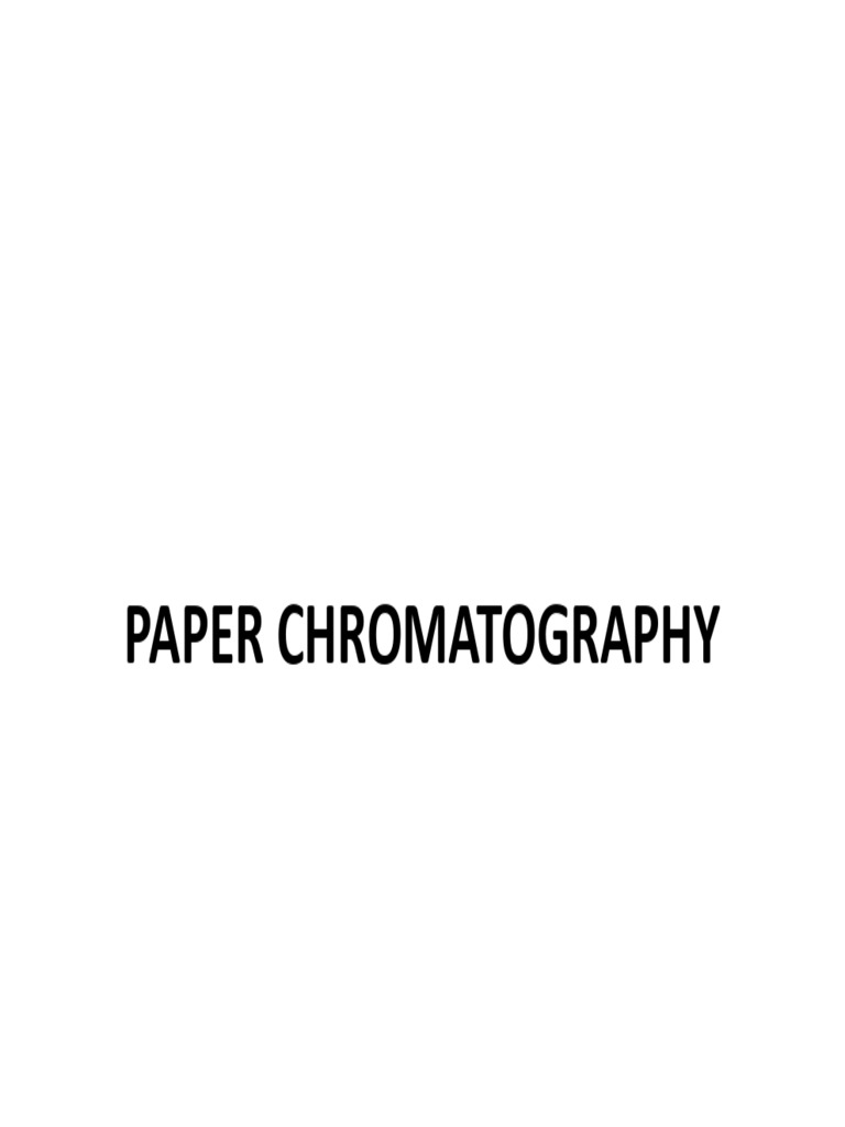 Paper Chromatography | PDF