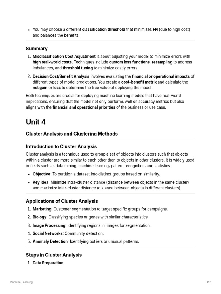 ML 7th Sem AIML ITE Notes Complete LONG (1) - 155-202 | PDF | Cluster ...