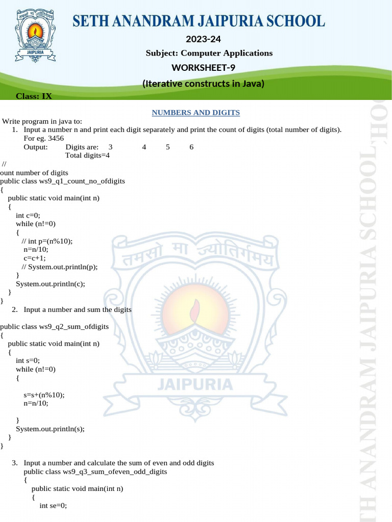 WS9 Iterativel - Constructs ANSWERS | PDF | Applied Mathematics | Computing