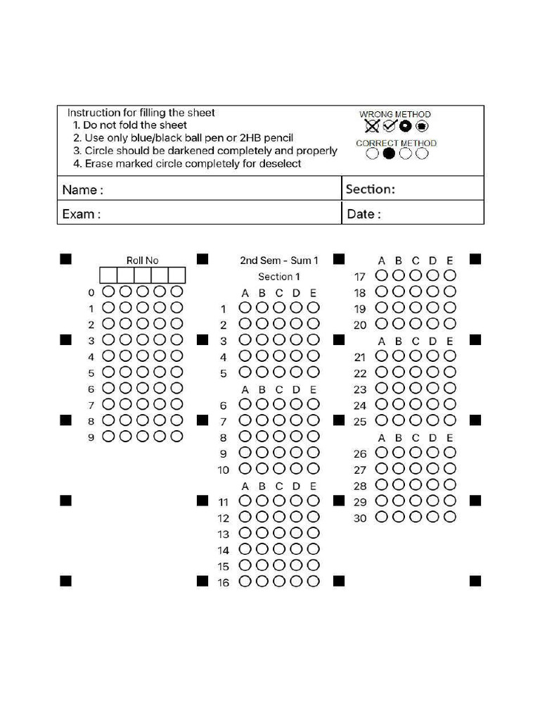 Answer-Sheet-Summative-1 | PDF