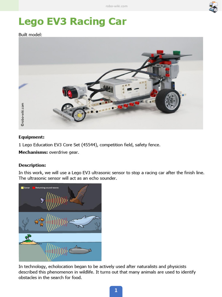 Lego EV3 Racing Car | PDF | Ultrasound | Sound