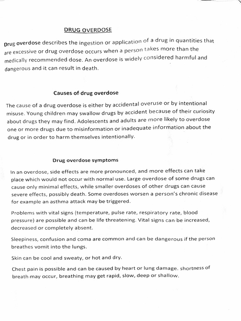 Understanding Drug Overdose Risks | PDF
