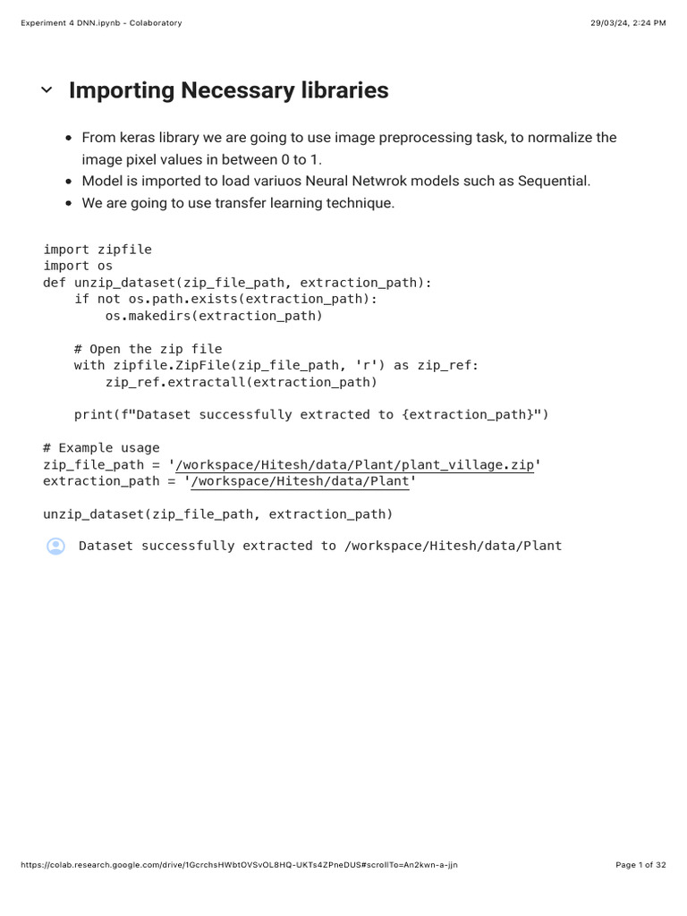 Experiment 4 DNN - Ipynb - Colaboratory | PDF | Deep Learning | Learning