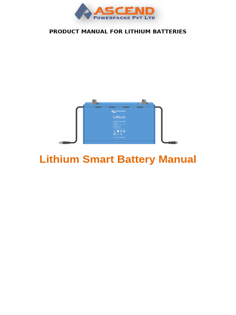Lithium Battery Manual & Installation Guide | PDF | Battery Charger ...