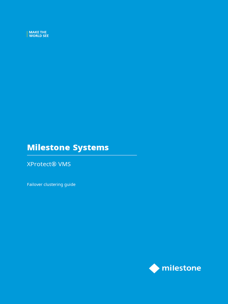 MilestoneXProtectVMSproducts FailoverClusteringQuickGuide en-US | PDF | Computer Cluster ...