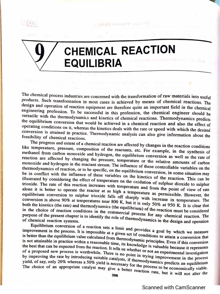 Module 5 - Chemical Reaction Equilibrium | PDF