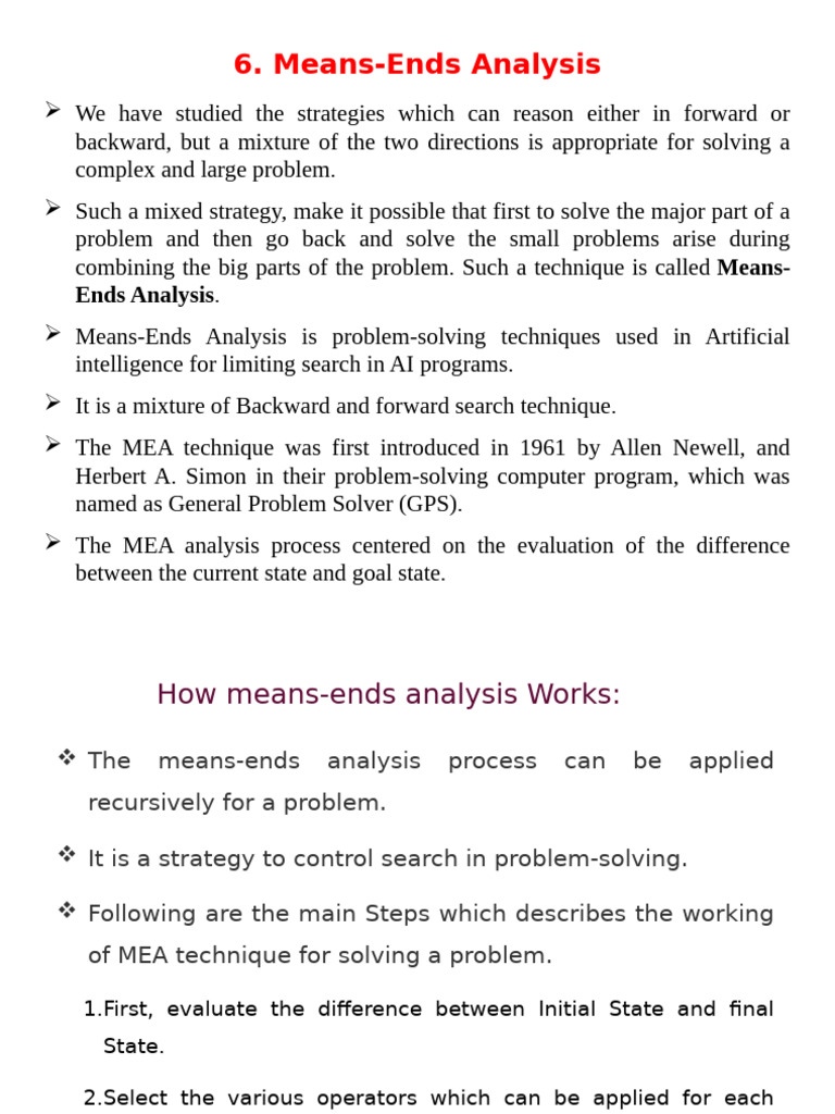 6.2 Means-Ends Analysis | PDF | Cognition | Cognitive Science