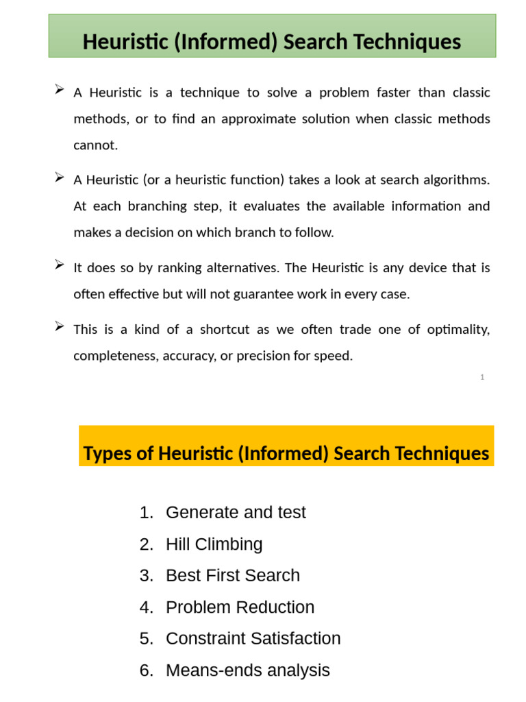 4.heuristic (Informed) SearchTechniques | PDF | Computer Programming | Applied Mathematics