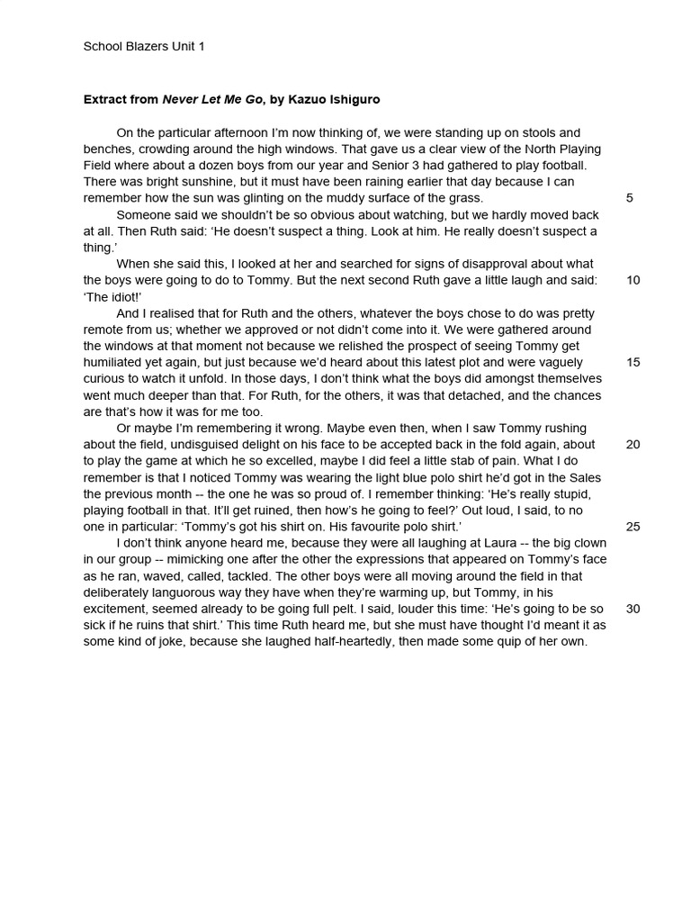Excerpt from Never Let Me Go | PDF
