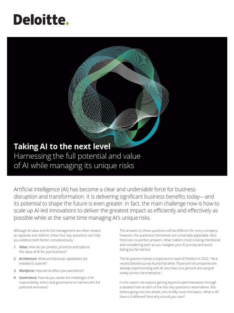 Us Taking Ai To The Next Level | PDF | Artificial Intelligence ...