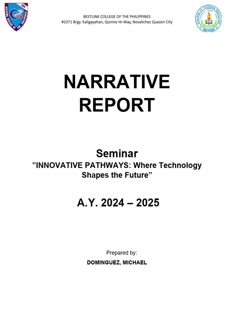 NARRATIVE-REPORT-FOR-SEMINAR | PDF