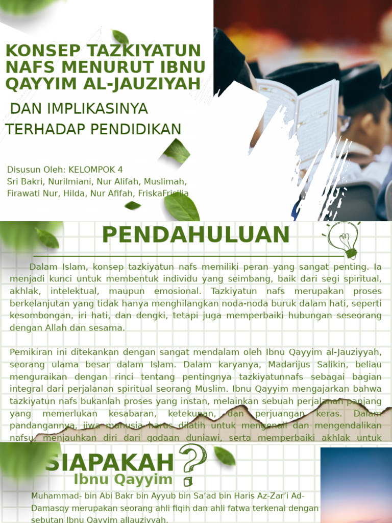 Konsep Tazkiyatun Nafs Menurut Ibnu Qayyim Al-Jauziyah Dan Implikasinya Terhadap Pendidikan ...