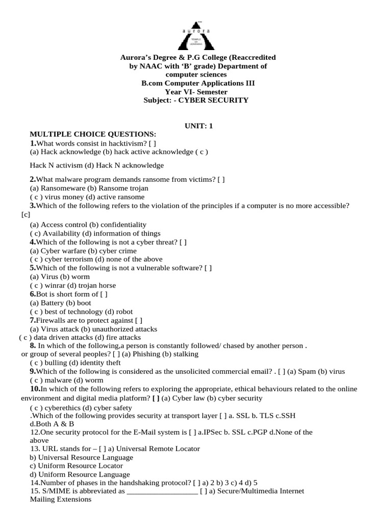 Sem 6 Cyber Security Pdf Malware Security