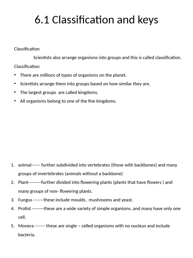 Classification and Keys | PDF | Invertebrate | Egg