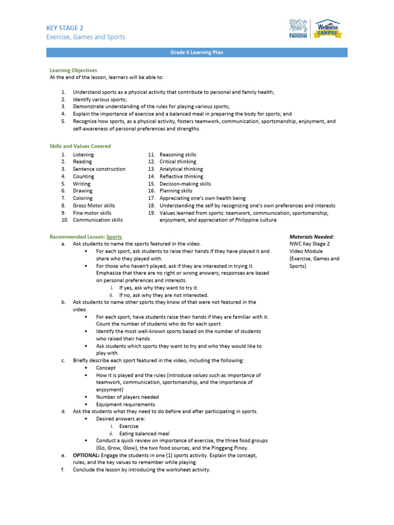 KS2-Grade-6-Learning-Plan | PDF | Learning | Thought