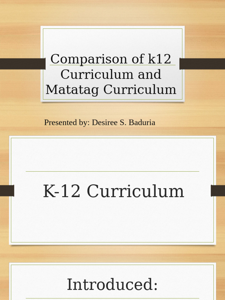 K-12 vs Matatag Curriculum Overview | PDF | Curriculum | K–12