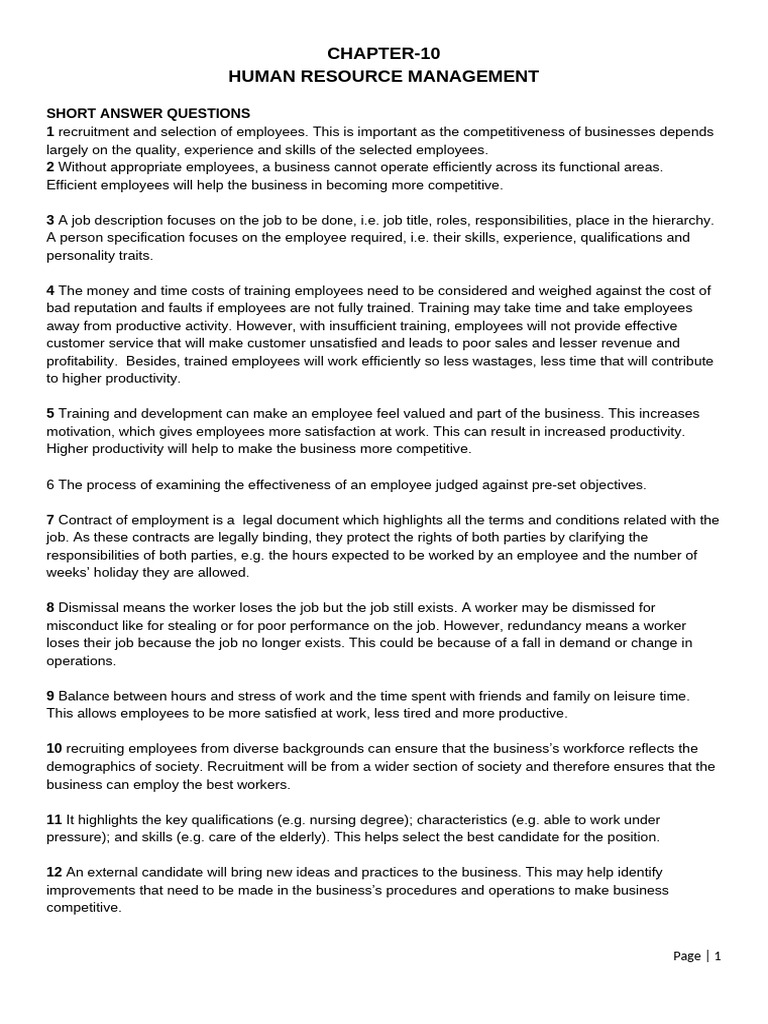 high 10 | PDF | Employment | Human Resource Management